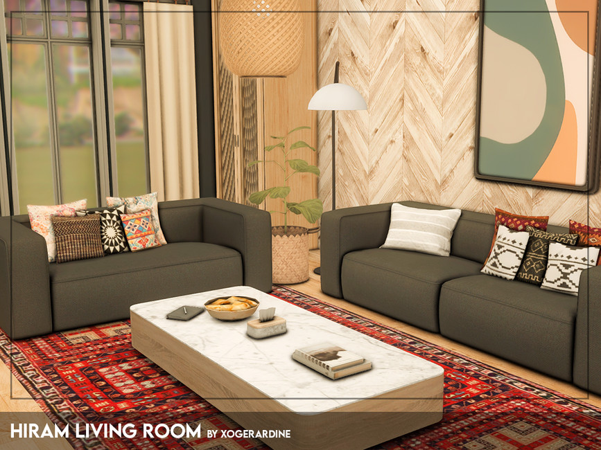 The Sims Resource - Hiram Living Room (TSR only CC)
