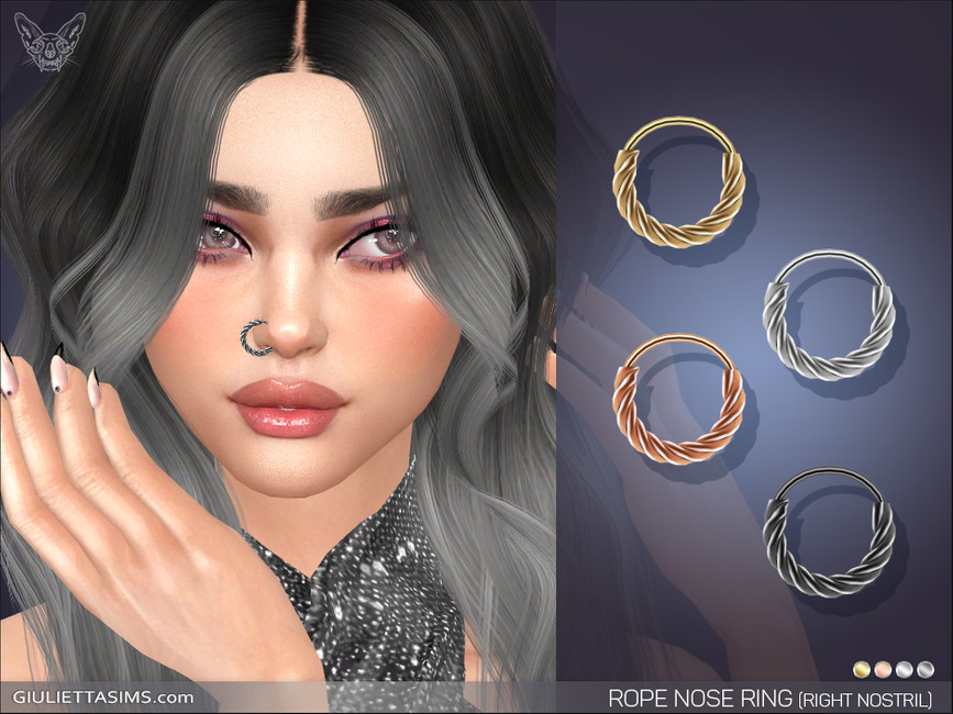 The Sims Resource - Rope Nose Piercing For Right Nostril