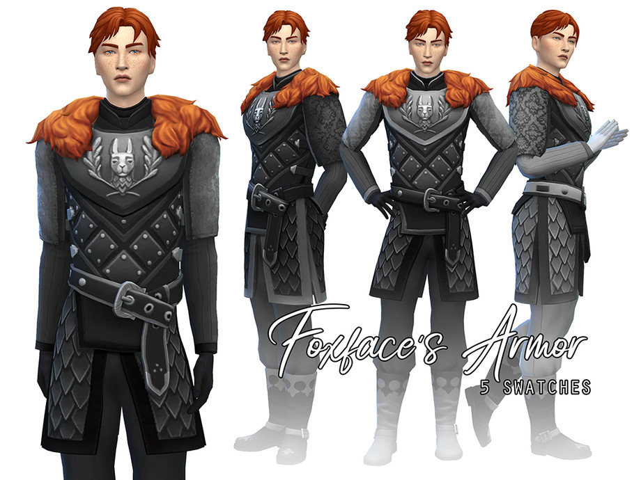 The Sims Resource | Foxface's Armor (Get Famous Recolor)