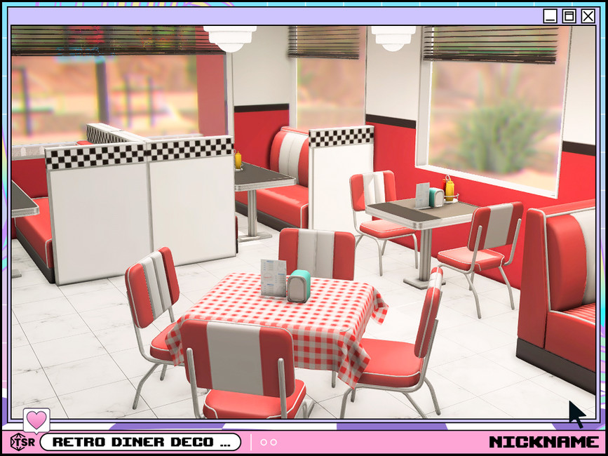 The Sims Resource - retro diner deco set