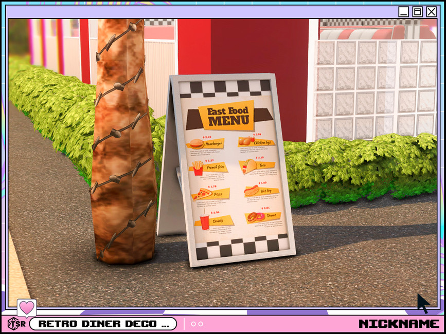 The Sims Resource - retro diner deco set