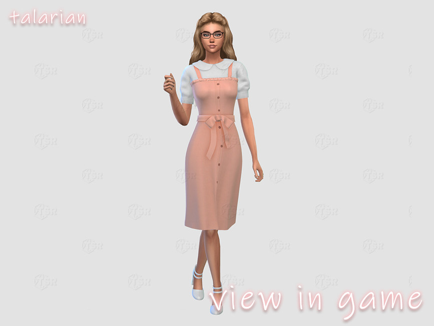 The Sims Resource - Iris Dress with short sleeves