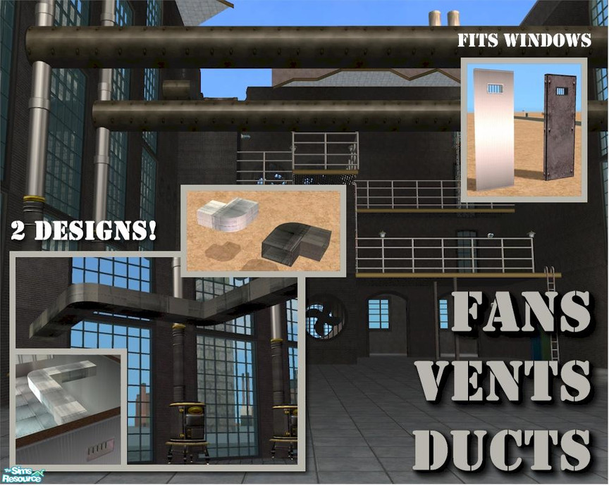 The Sims Resource | Small Vent Shaft (Corner Piece)