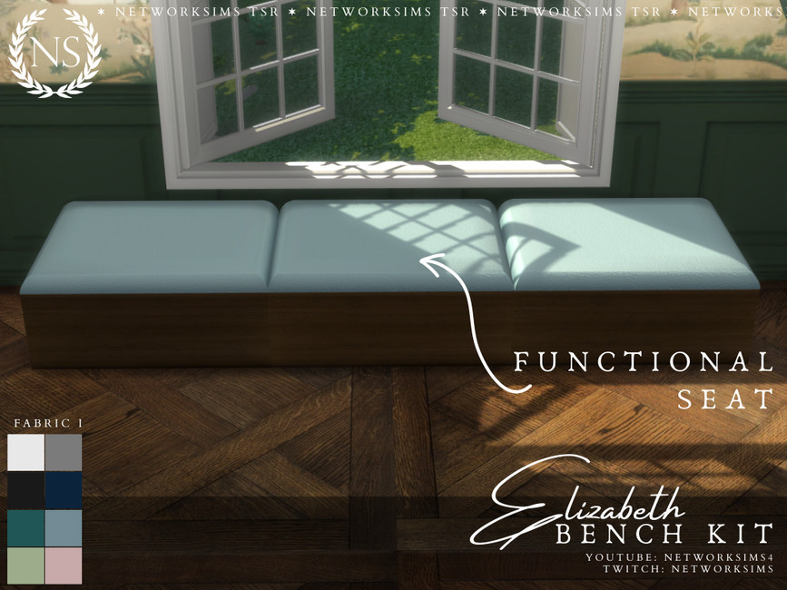 The Sims Resource - Elizabeth Window Seat - Cushion (3 Tiles, Plain)