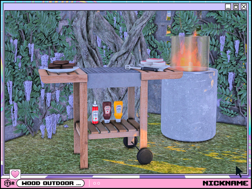 The Sims Resource - wood outdoor set