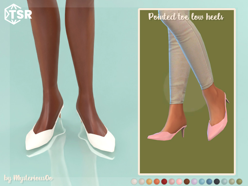 The Sims Resource - Pointed toe low heels
