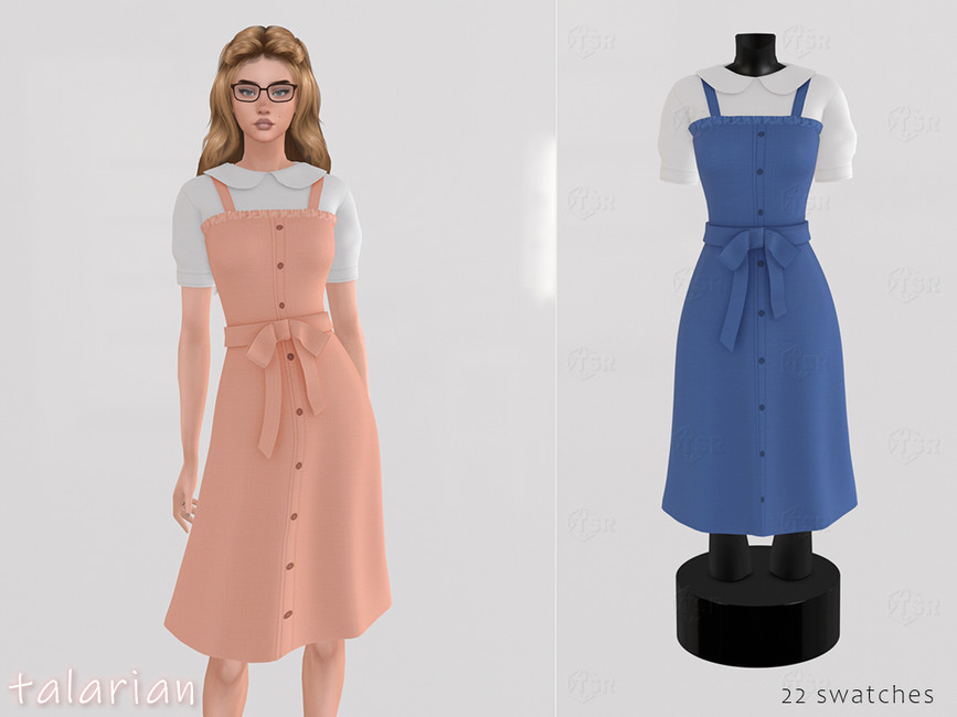 The Sims Resource - Iris Dress with short sleeves