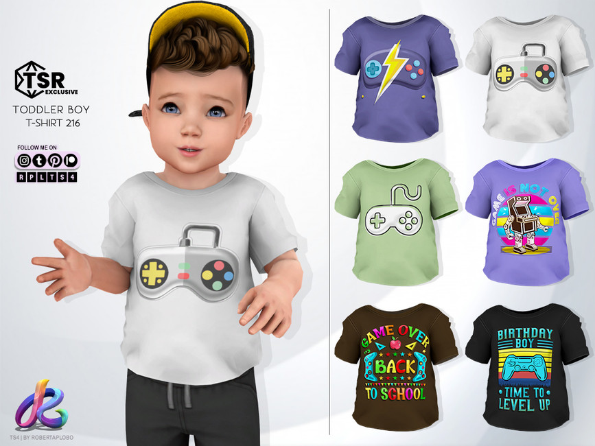 The Sims Resource - Toddler Boy T-Shirt 216 - Retexture