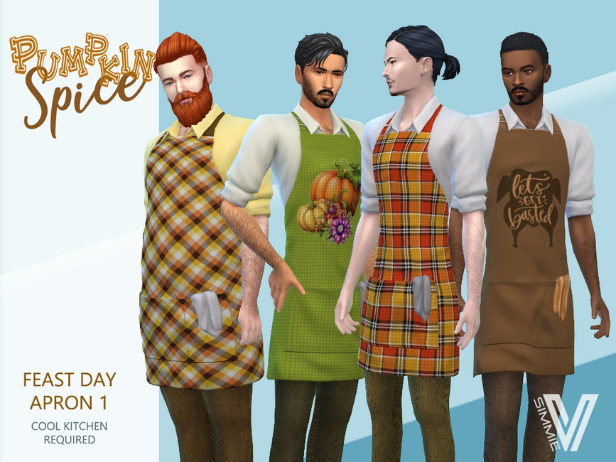 The Sims Resource - Pumpkin Spice Feast Day Apron