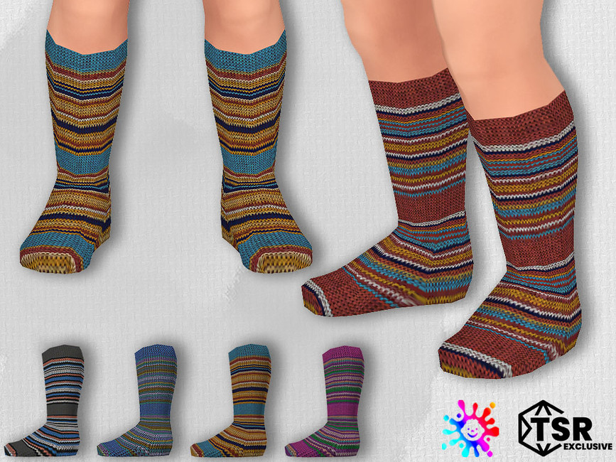 The Sims Resource - Toddler Knitted Knee Socks