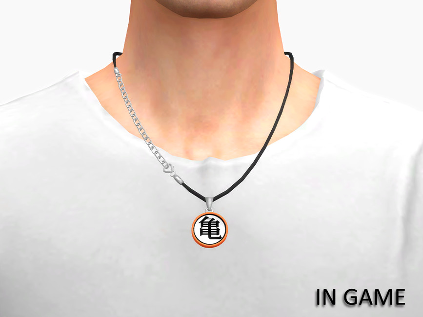 The Sims Resource - Kanji's DB Necklace (men)