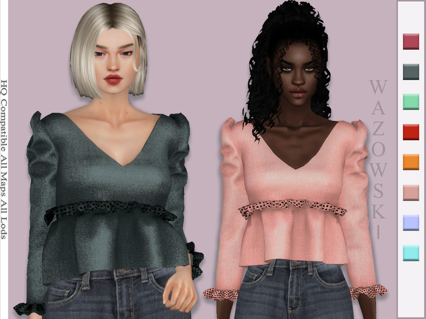 The Sims Resource - Ruffled waist
