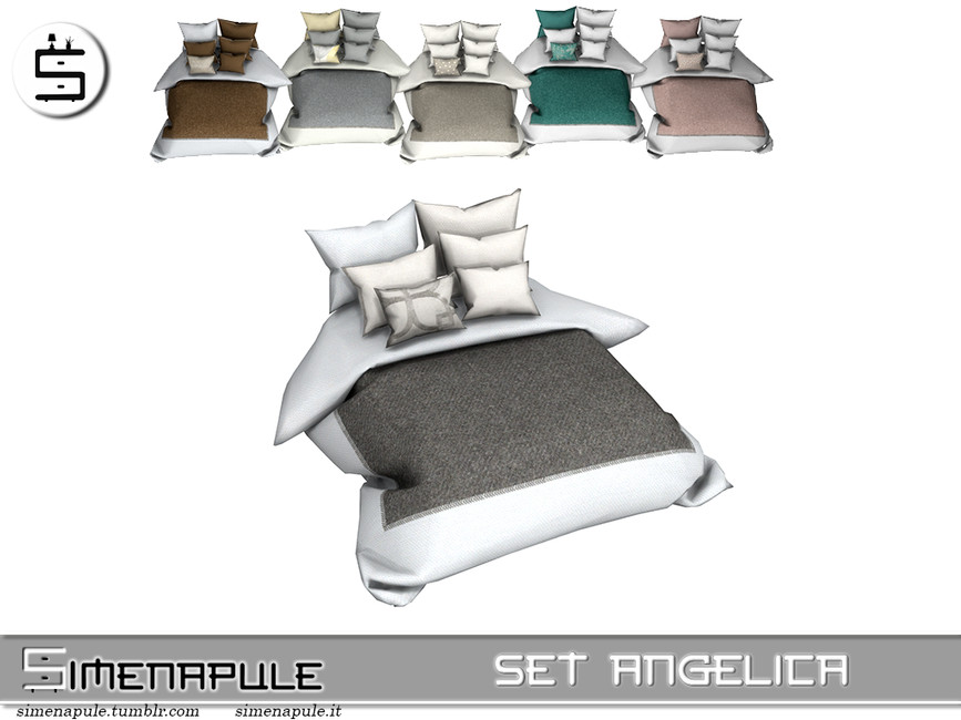 The Sims Resource - Set Angelica - Bed Blanket