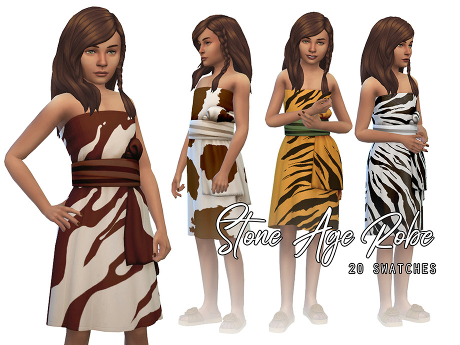 The Sims Resource | Prehistoric Stone Age Child's Robe (Island Living ...