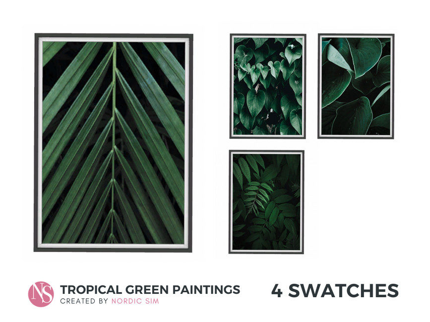 The Sims Resource - Tropical green painting