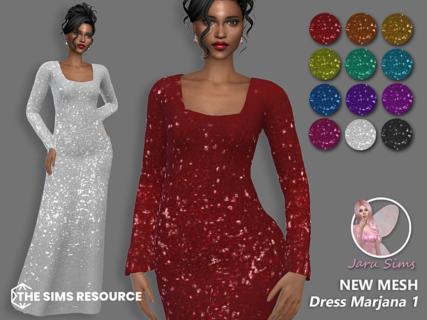The Sims Resource - Dress Marjana 1