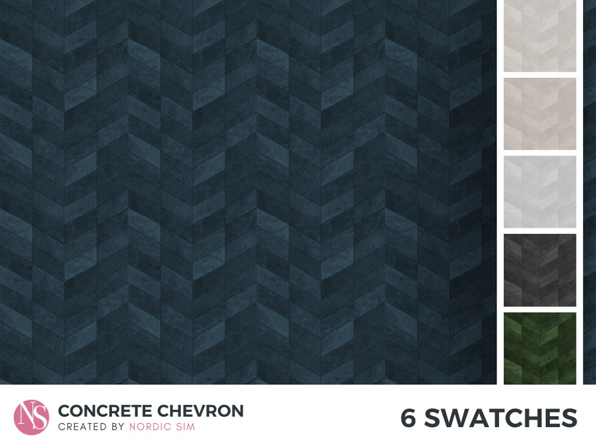 The Sims Resource - Concrete chevron wall