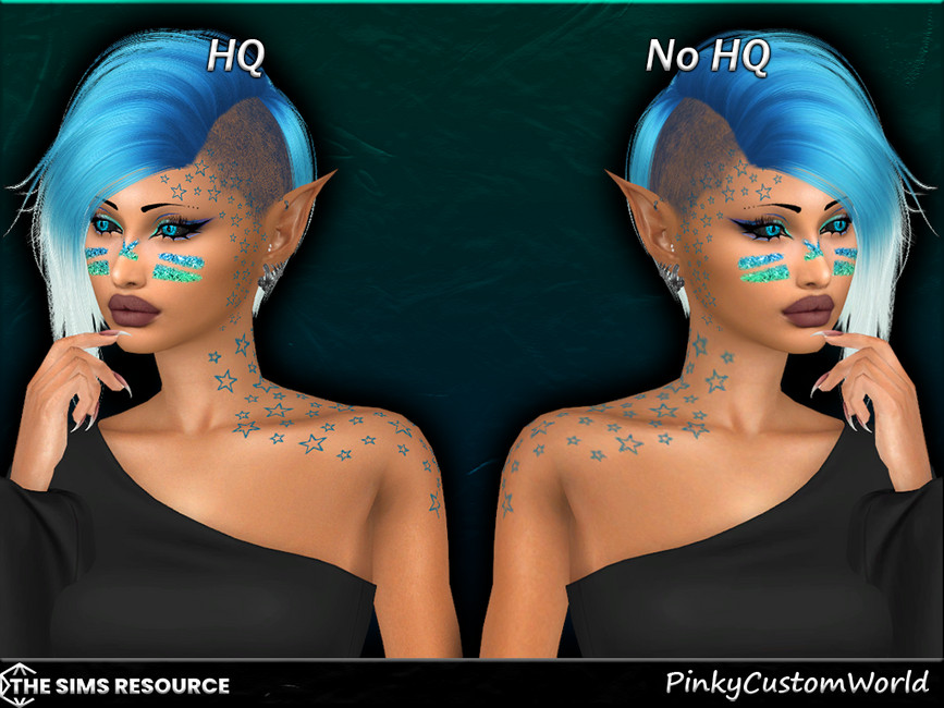 The Sims Resource - Star Tattoo N3 - Celestielle V1 (Set)