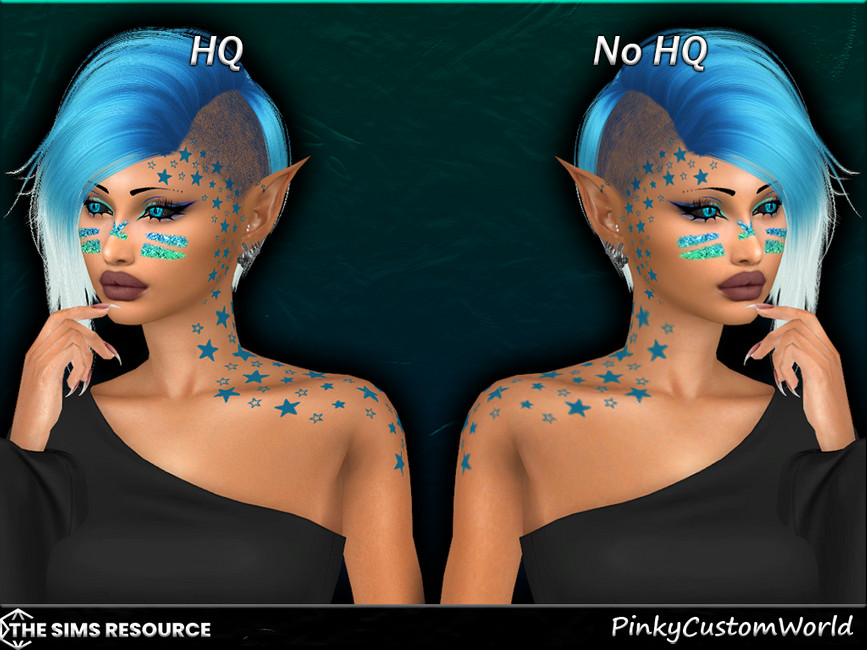 The Sims Resource - Star Tattoo N3 - Celestielle V2 (Tattoo)