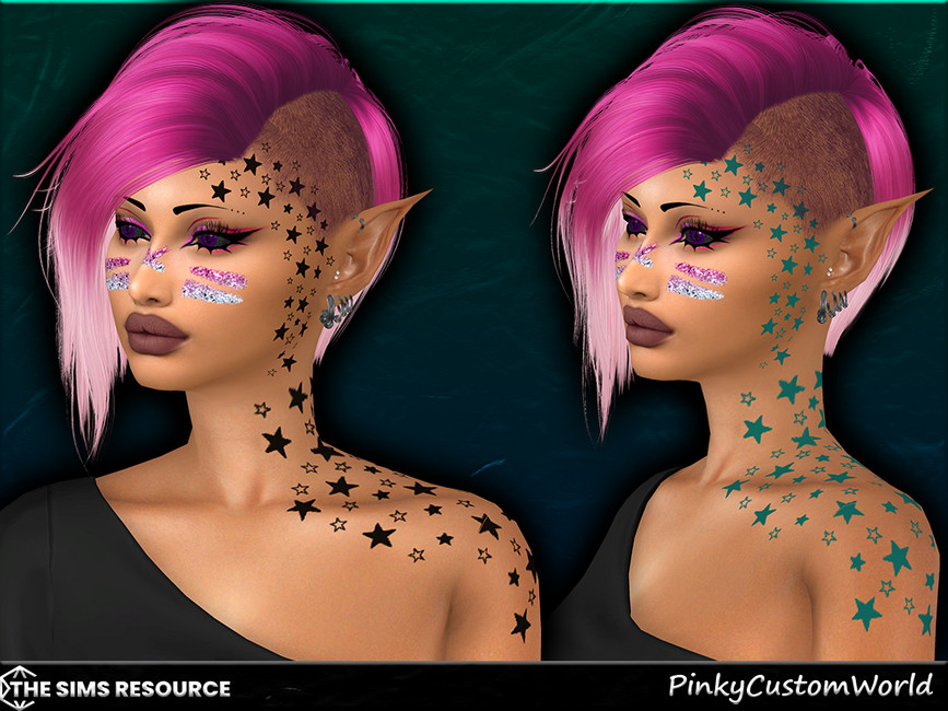 The Sims Resource - Star Tattoo N3 - Celestielle V2 (Set)