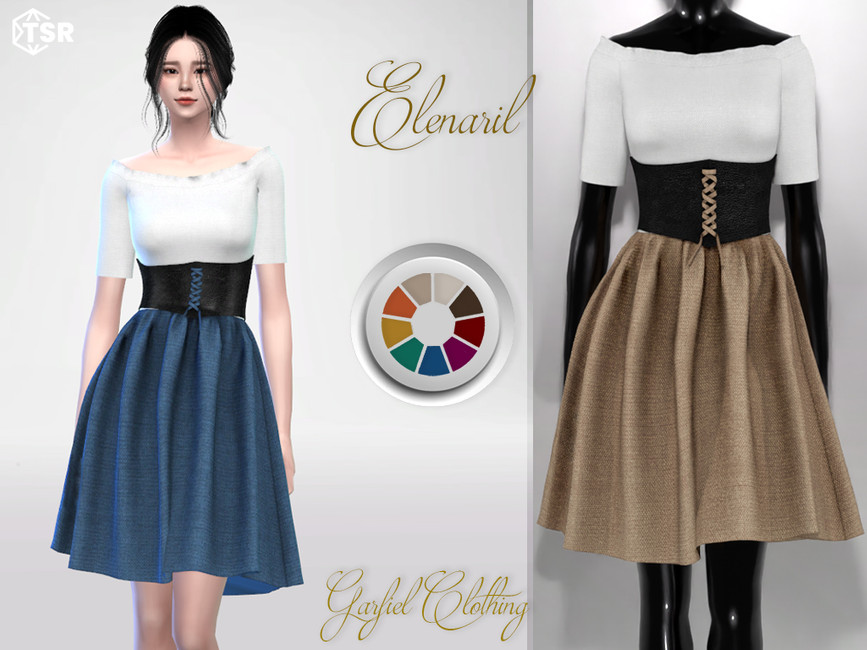 The Sims Resource - Elenaril - Corset dress