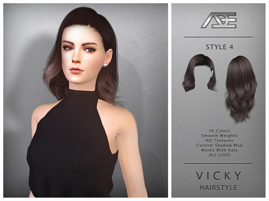 The Sims Resource - Vicky - Style 4 (Hairstyle)