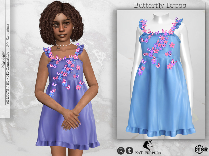 The Sims Resource - Butterfly Dress