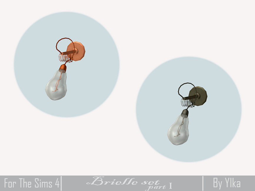 The Sims Resource - [SJB] Brielle set part I - wall light by Ylka