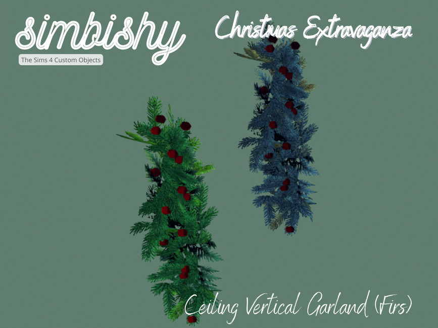 The Sims Resource - Christmas Extravaganza - Ceiling Vertical Garland ...