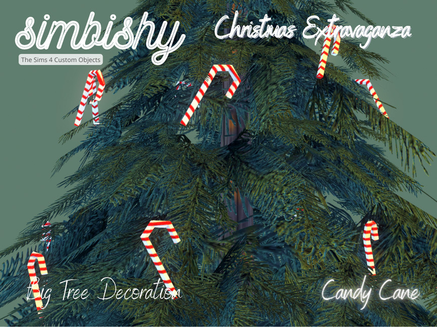 The Sims Resource - Christmas Extravaganza - Big Tree Decoration CANDY CANE