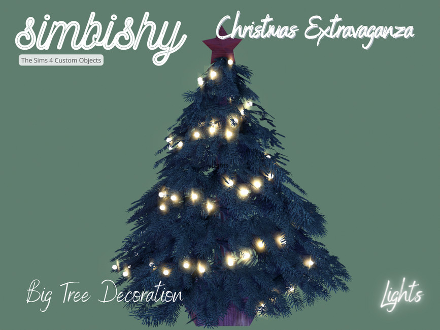 The Sims Resource - Christmas Extravaganza - Big Tree Decoration LIGHTS