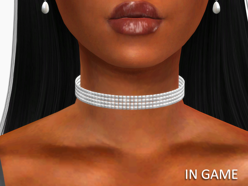 The Sims Resource - Glam Rhinestone Choker