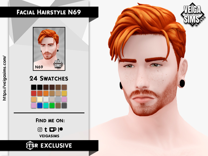 The Sims Resource - Facial Hair Style N69