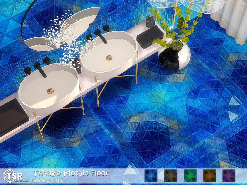 The Sims Resource - Triangle Mosaic Floor