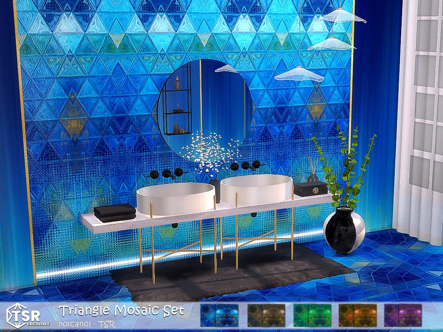 The Sims Resource - Triangle Mosaic SET