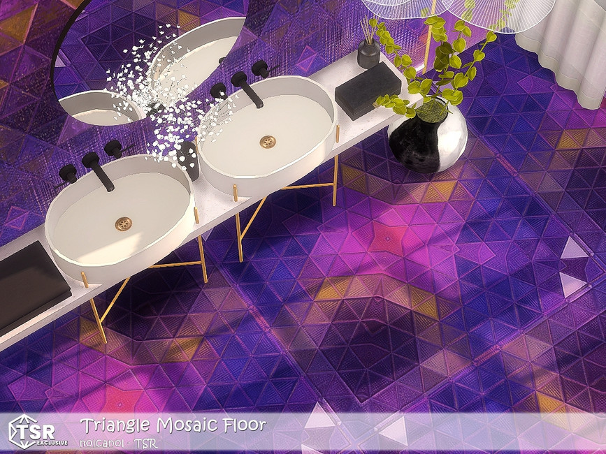 The Sims Resource - Triangle Mosaic Floor