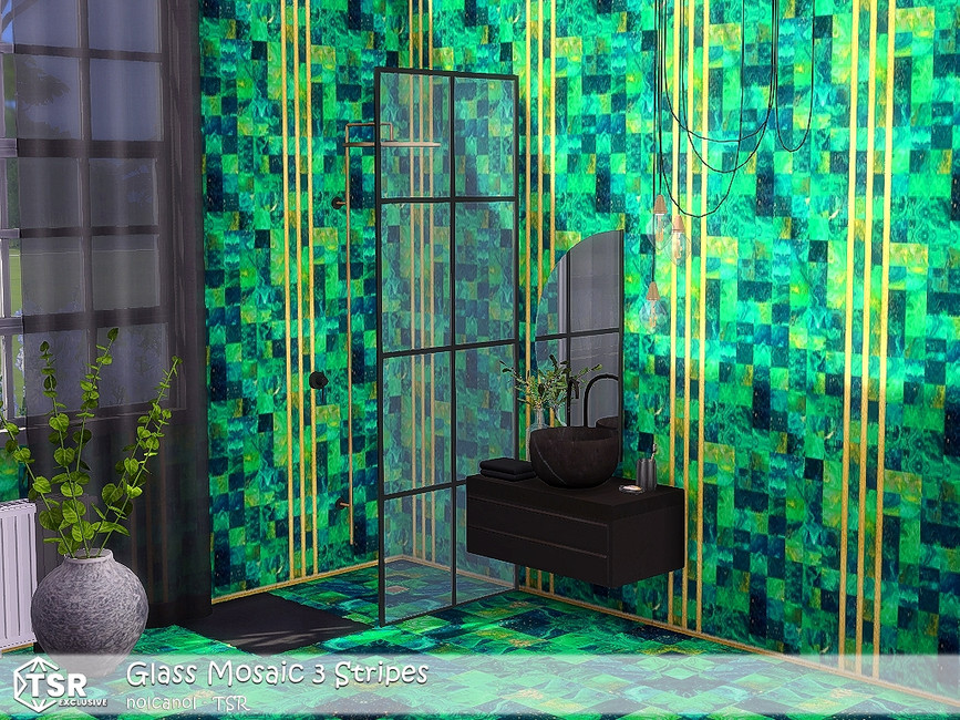 The Sims Resource - Glass Mosaic 3 Stripes
