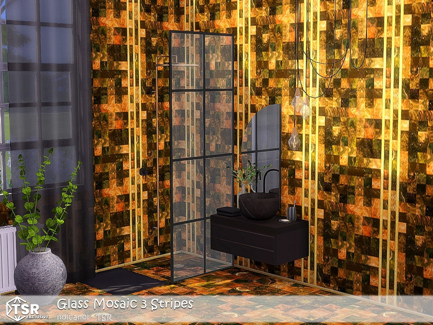 The Sims Resource - Glass Mosaic 3 Stripes