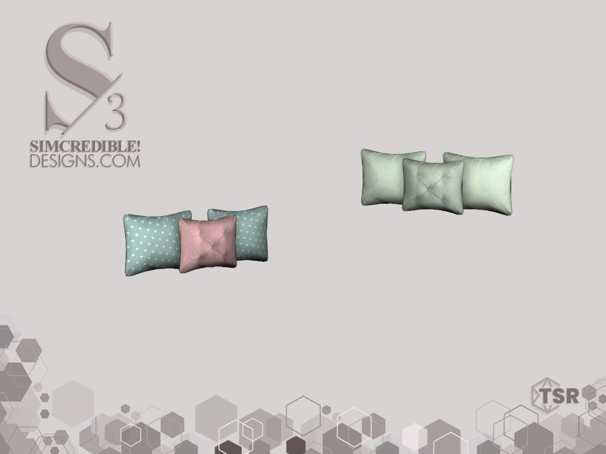 The Sims Resource - Colors of Joy 3 Pillows [for crib]