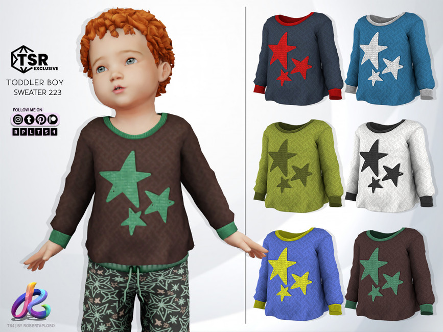 The Sims Resource - Toddler Boy Sweater 223 - Retexture