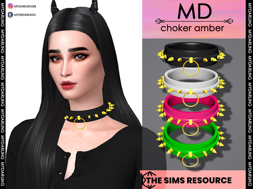 The Sims Resource - choker amber