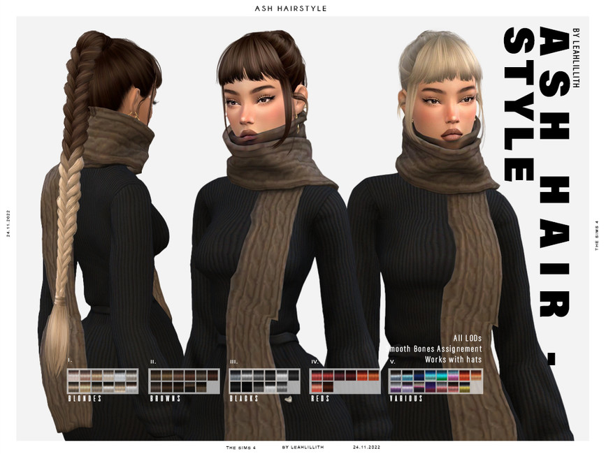 The Sims Resource - Ash Hairstyle