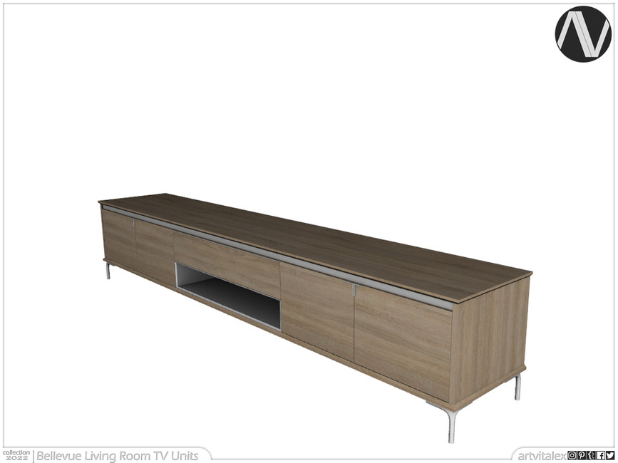 The Sims Resource - Bellevue TV Stand