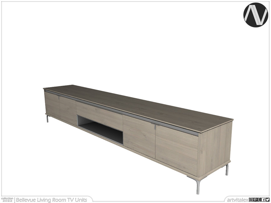 The Sims Resource - Bellevue TV Stand