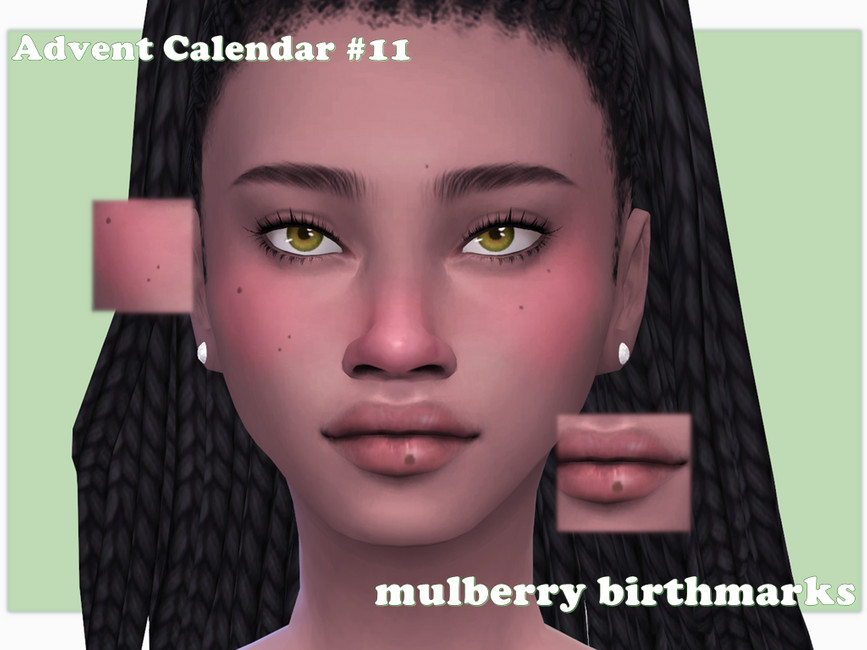 The Sims Resource - Advent Calendar Day #11 - Mulberry Birthmarks