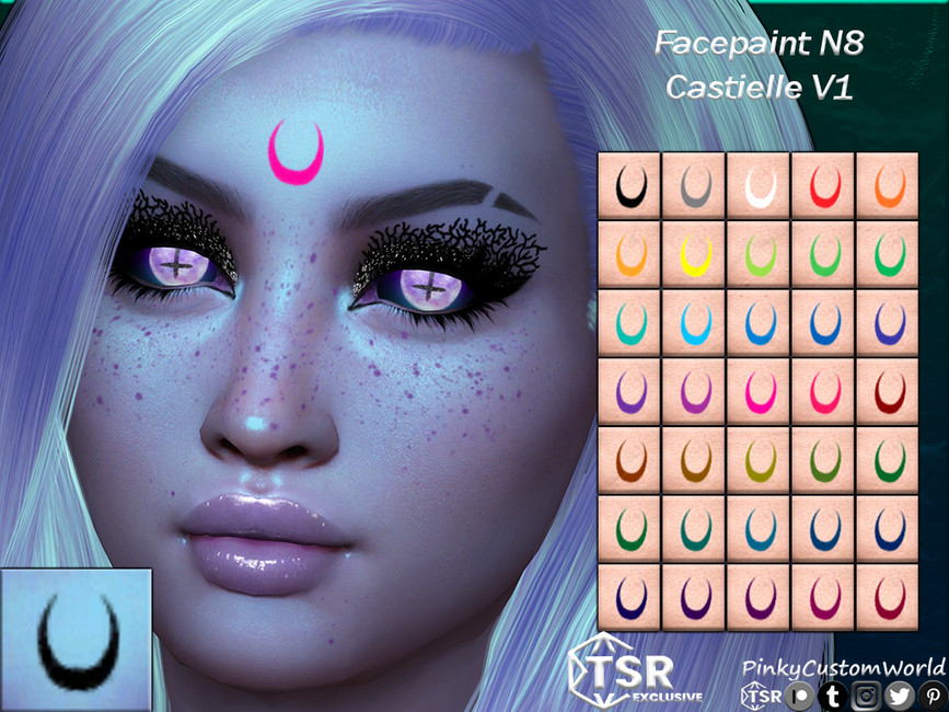 The Sims Resource - Facepaint N8 - Castielle V1 (Set)