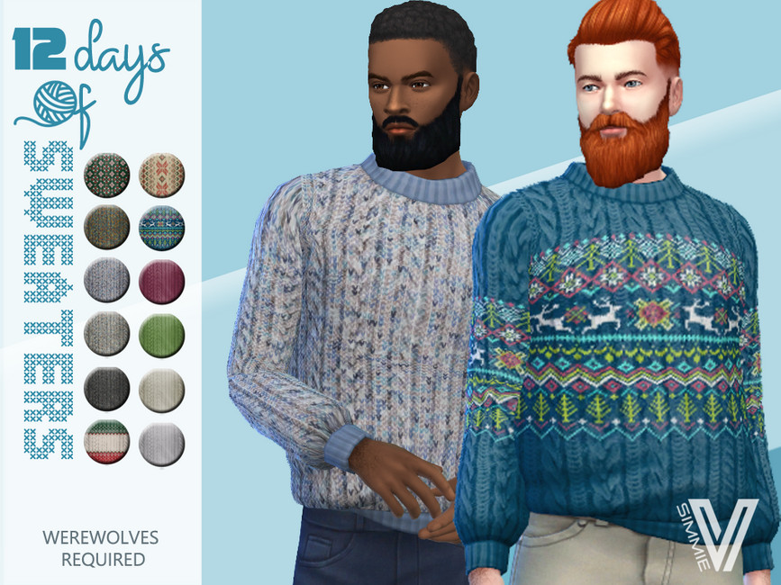 The Sims Resource - 12 Days of Sweaters WW Pullover