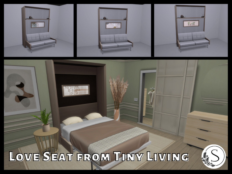 The Sims Resource | Bed Loveseat Combo Recolor