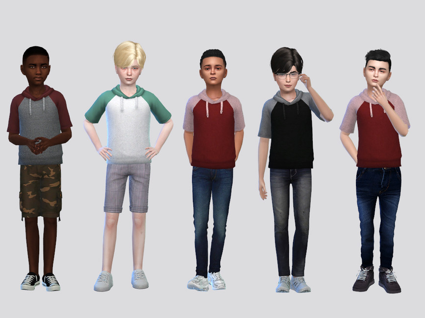 The Sims Resource - Hoodie Tee Boys