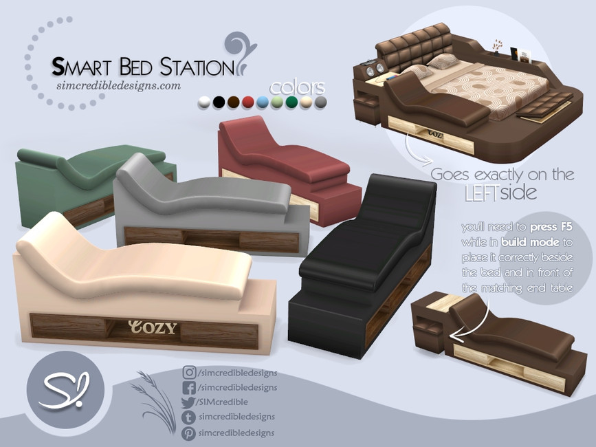 The Sims Resource - Smart Bed Station Loveseat Left